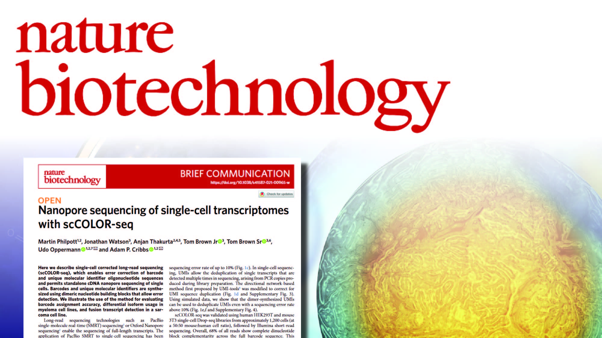 Nature Biotechnology publishes ATDBio & University of Oxford single ...